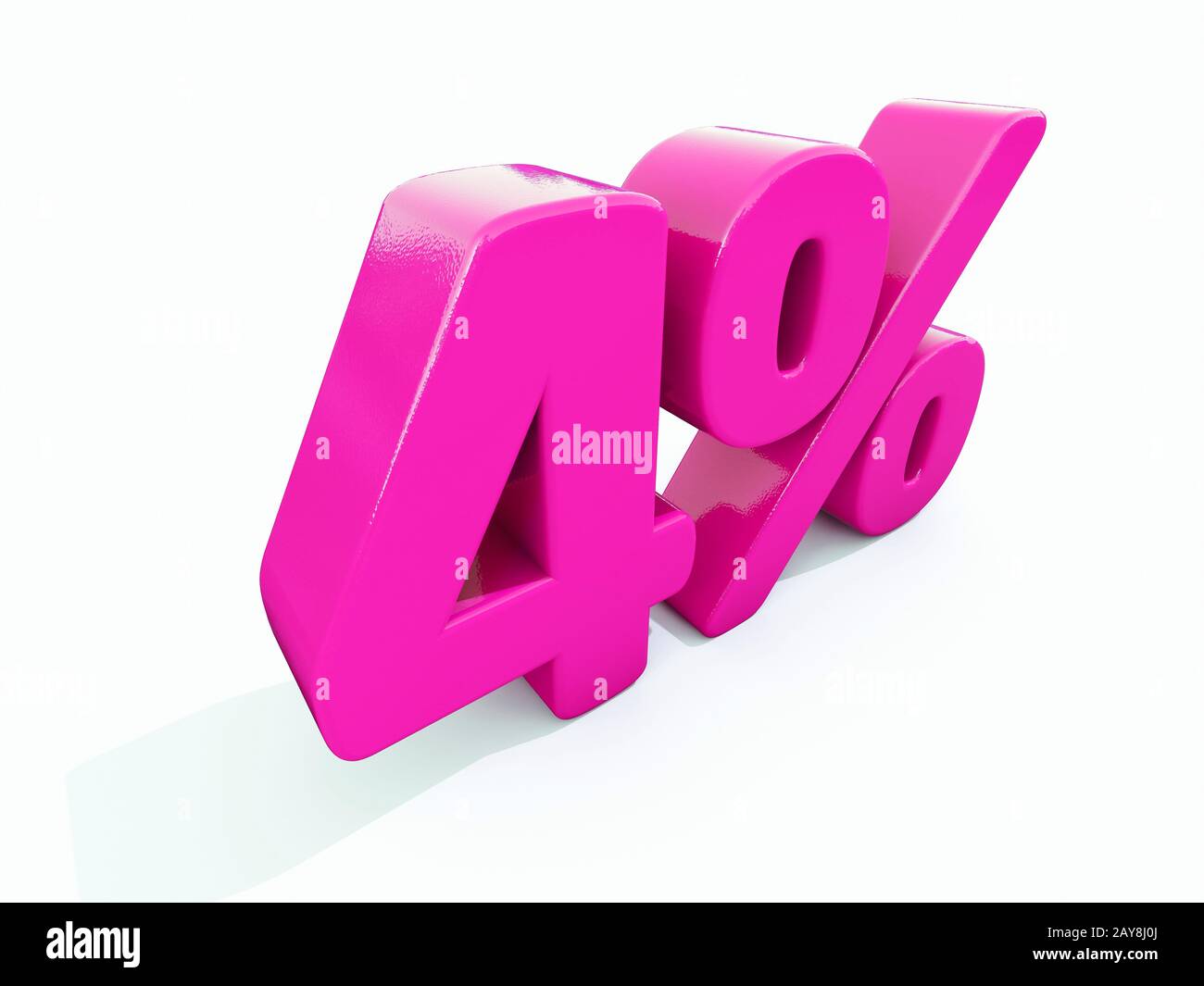 4 Percent Pink Sign Stock Photo - Alamy
