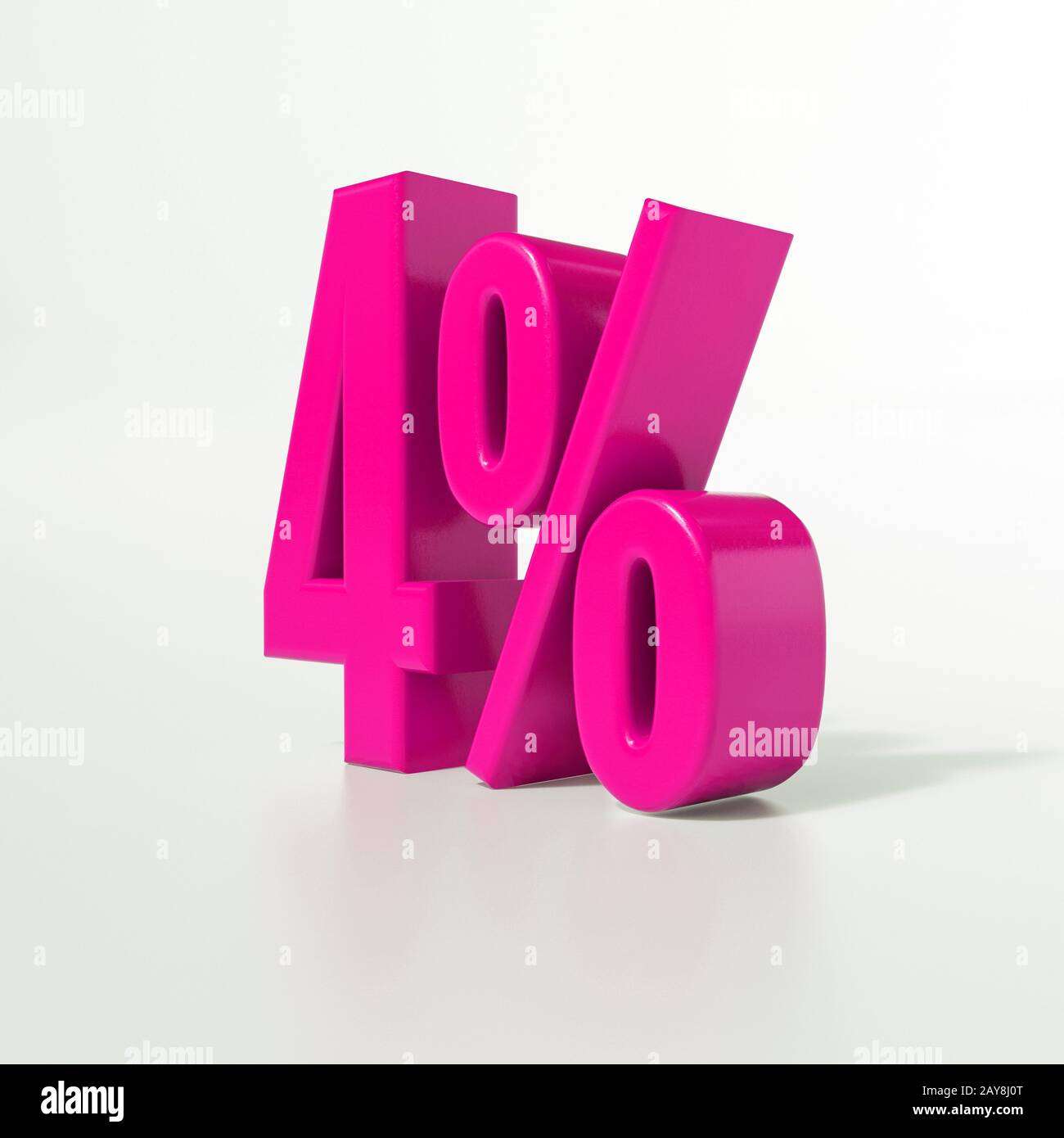 4 Percent Pink Sign Stock Photo - Alamy