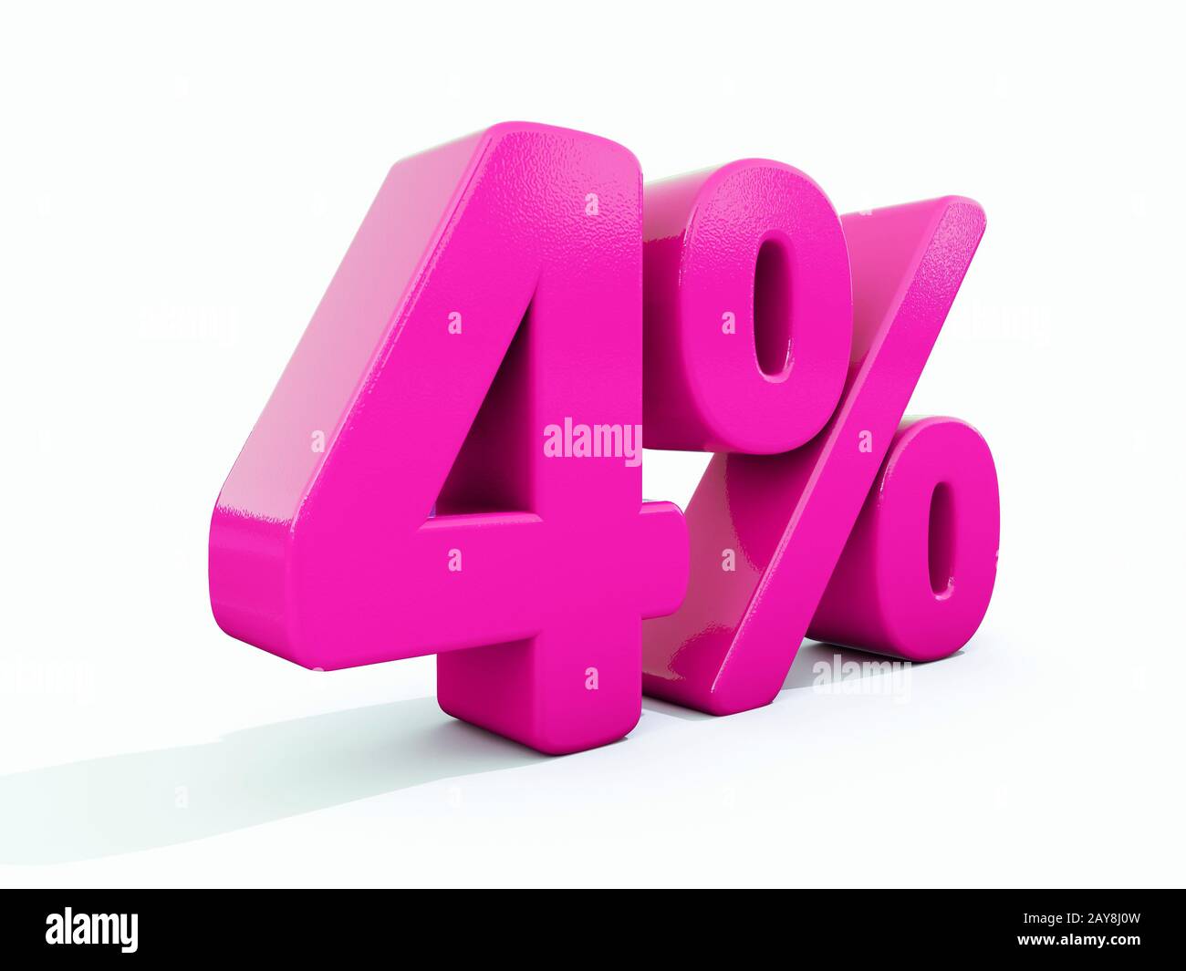 4 Percent Pink Sign Stock Photo - Alamy
