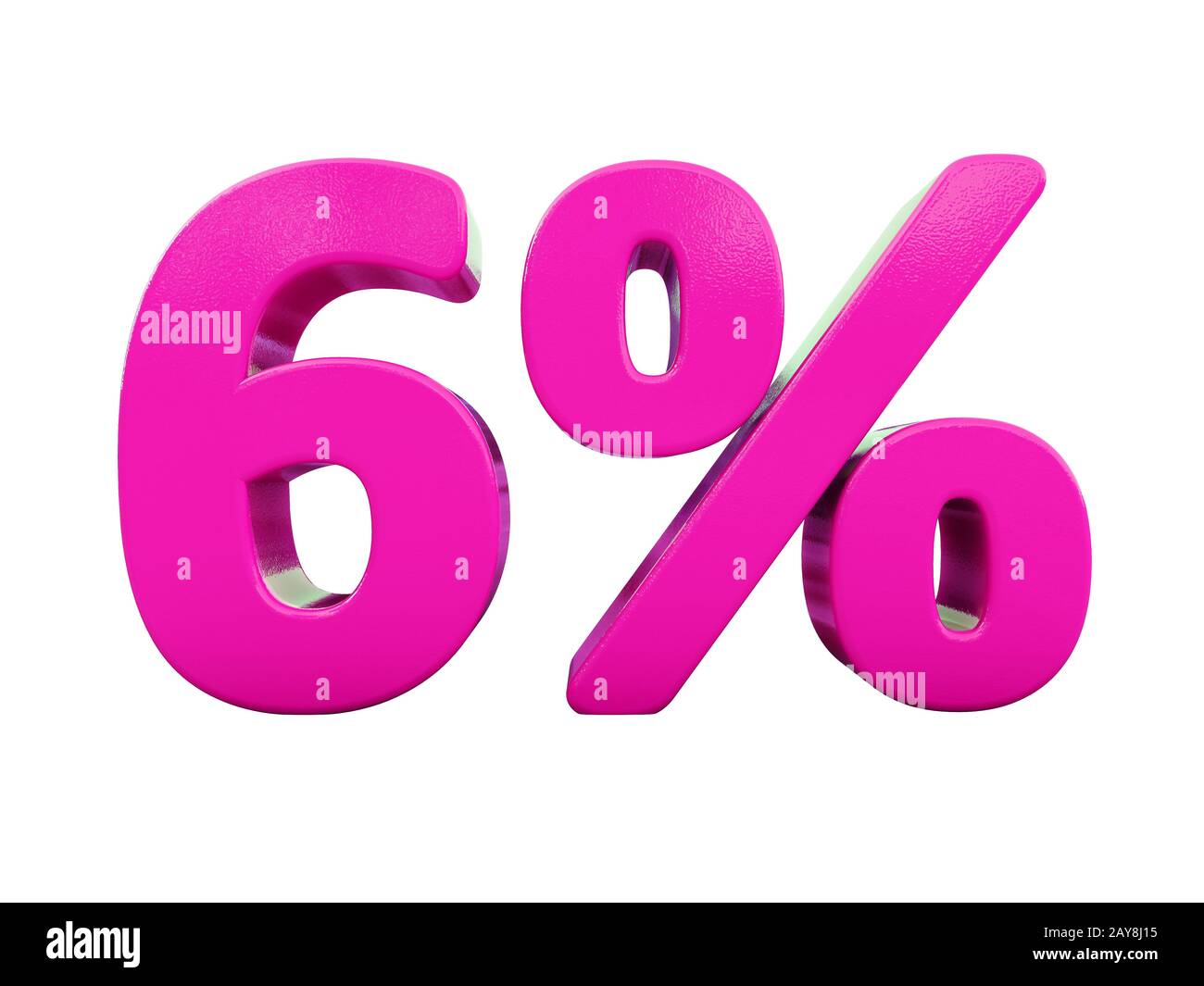 6 Percent Pink Sign Stock Photo - Alamy