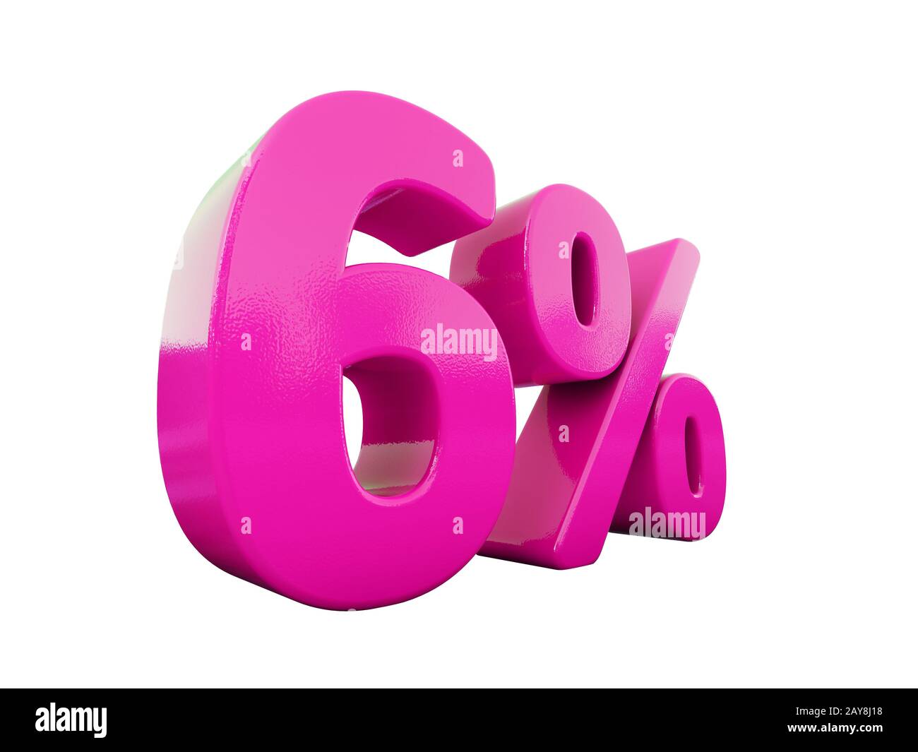 6 Percent Pink Sign Stock Photo - Alamy