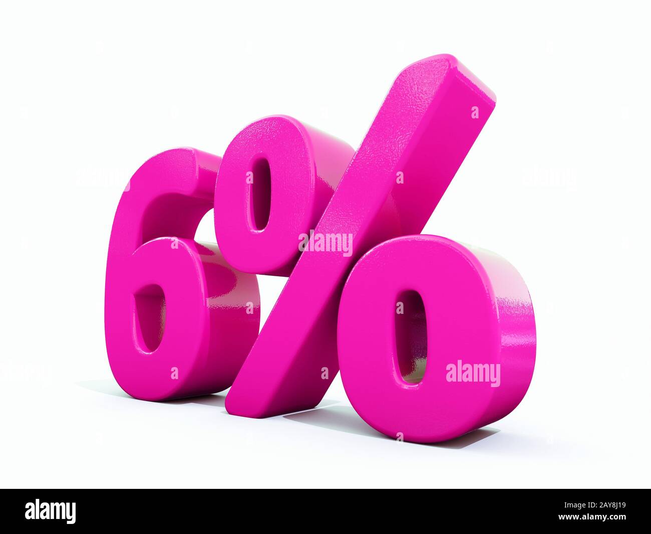 6 Percent Pink Sign Stock Photo - Alamy