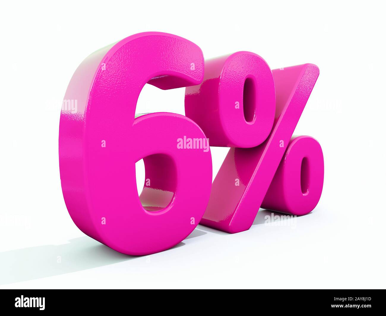 6 Percent Pink Sign Stock Photo - Alamy
