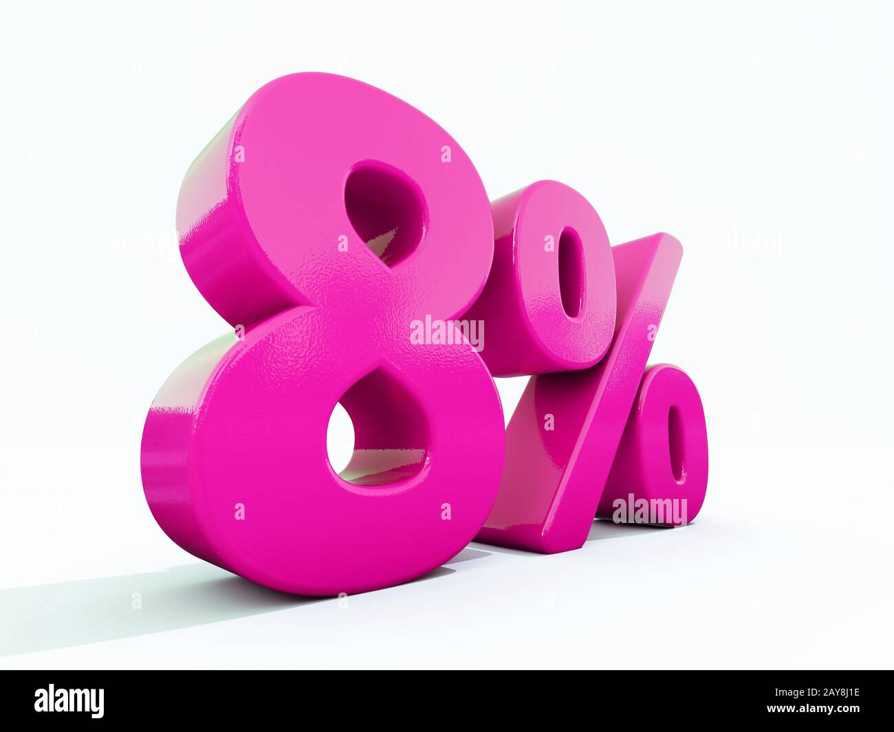 8 Percent Pink Sign Stock Photo - Alamy