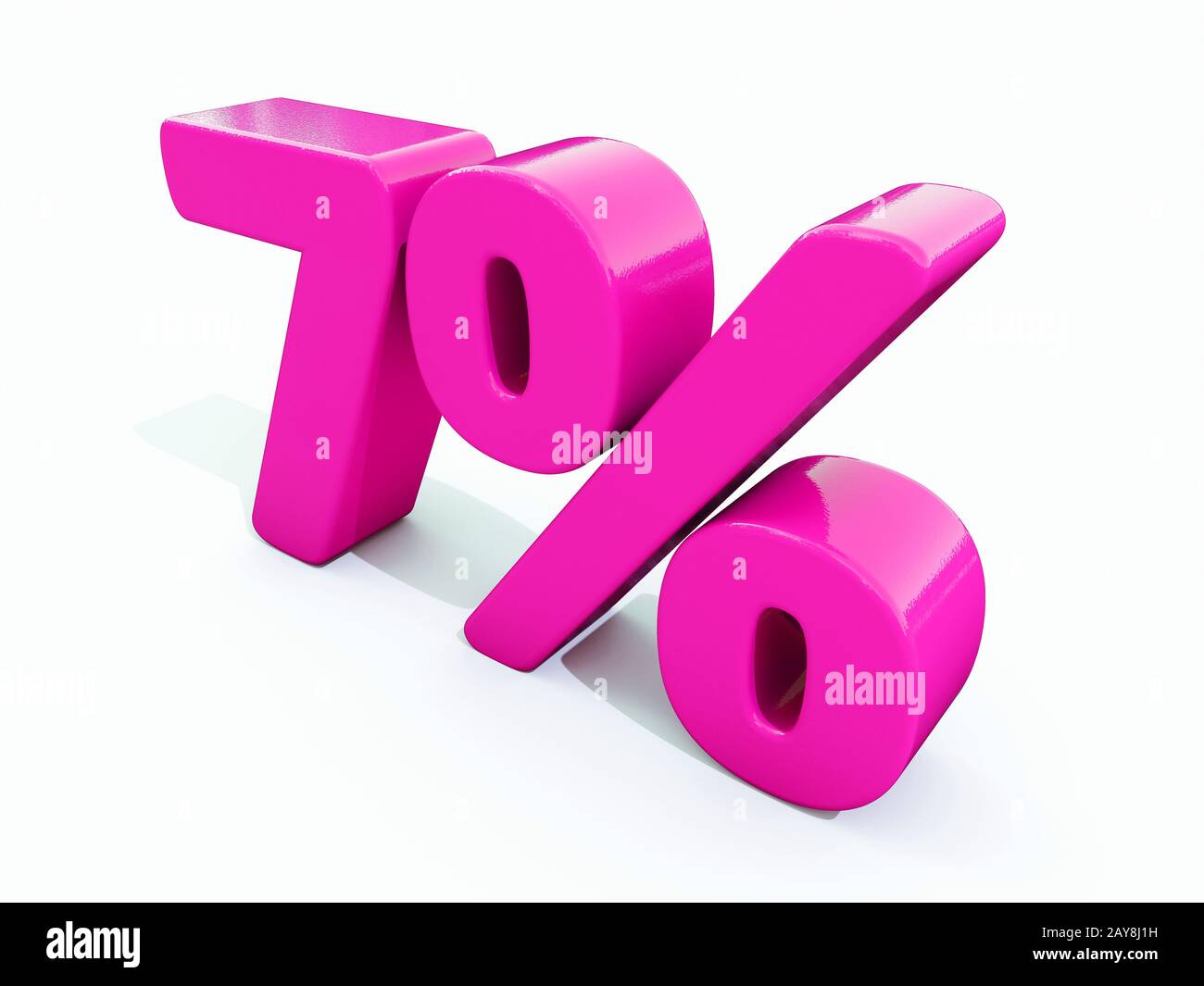 7 Percent Pink Sign Stock Photo - Alamy