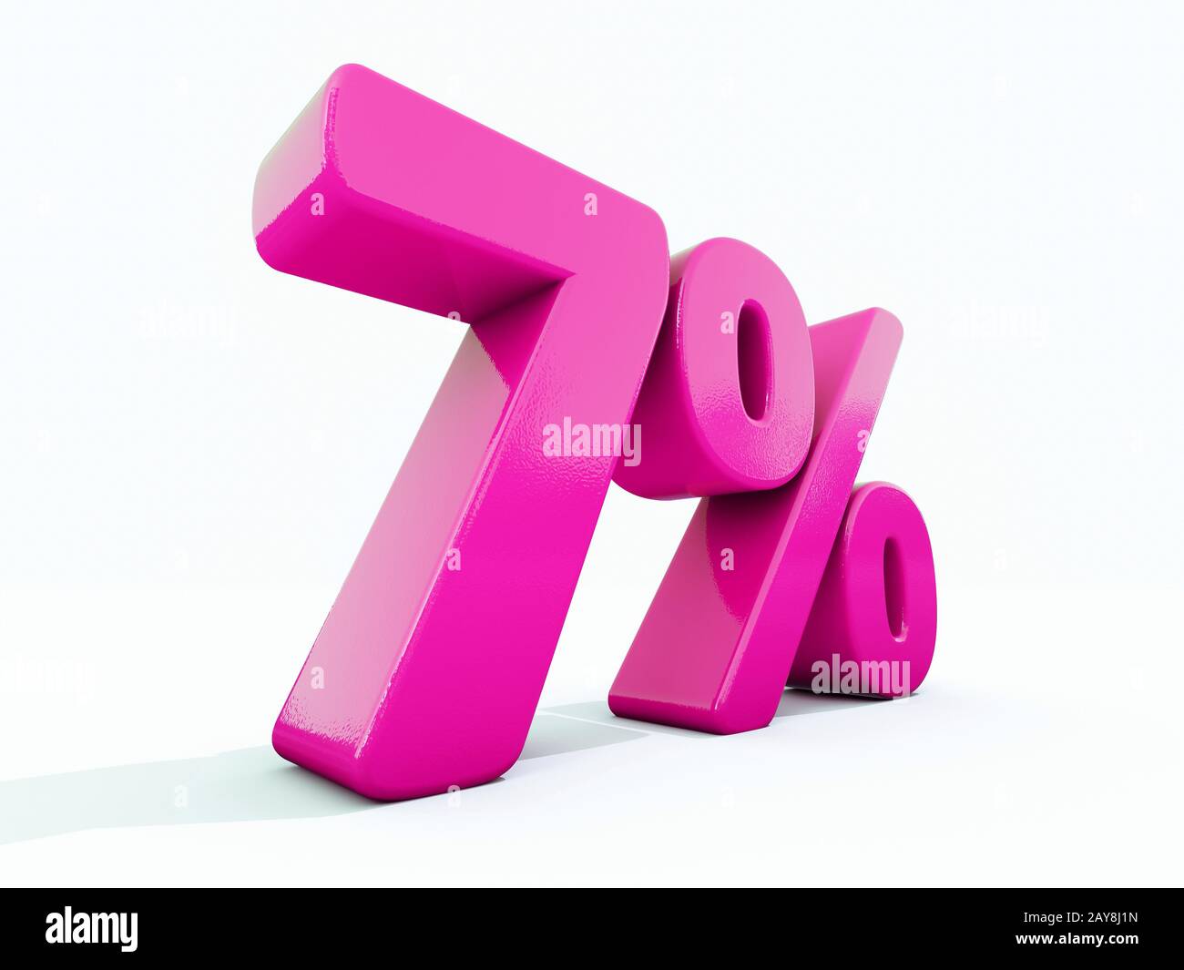 7 Percent Pink Sign Stock Photo - Alamy