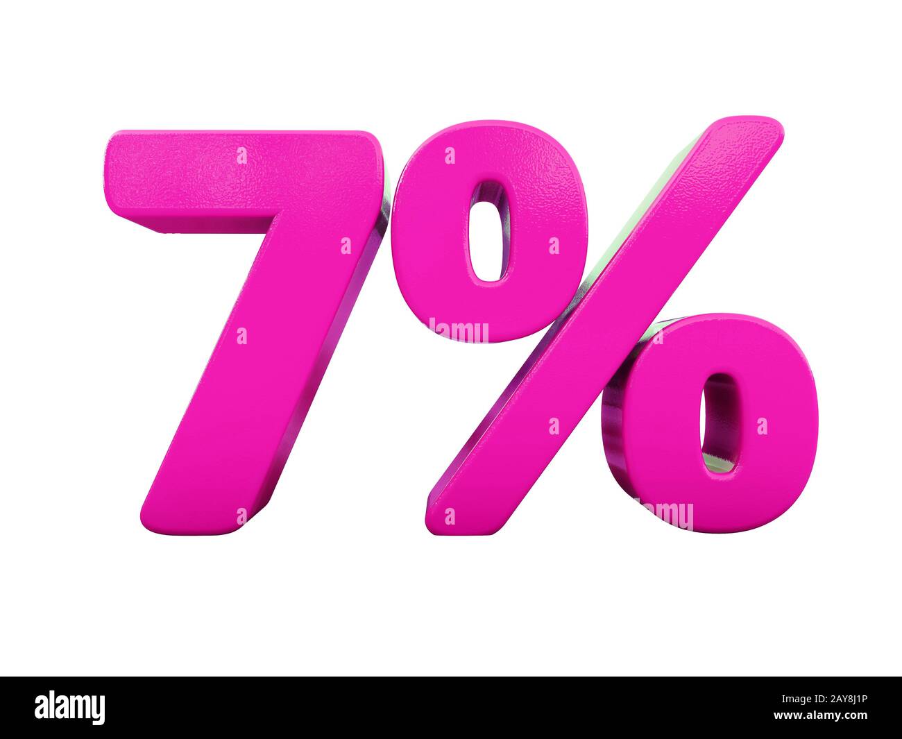 7 Percent Pink Sign Stock Photo - Alamy