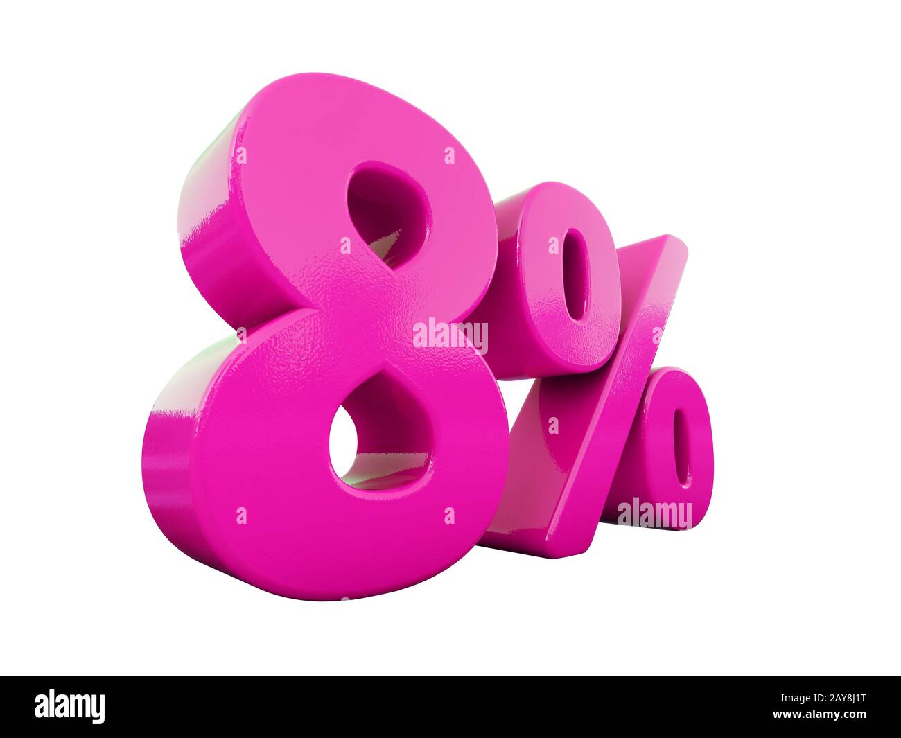 8 Percent Pink Sign Stock Photo - Alamy