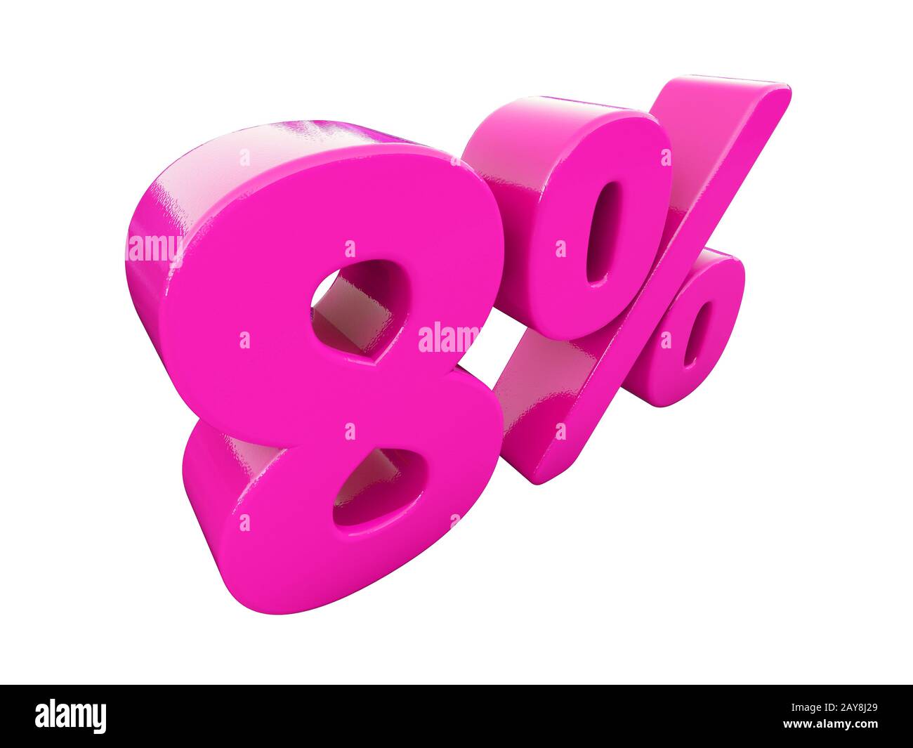 8 Percent Pink Sign Stock Photo - Alamy