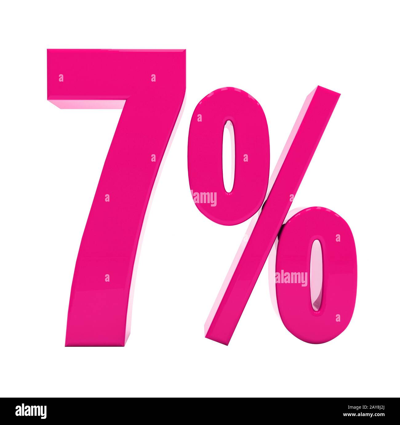 7 Percent Pink Sign Stock Photo - Alamy