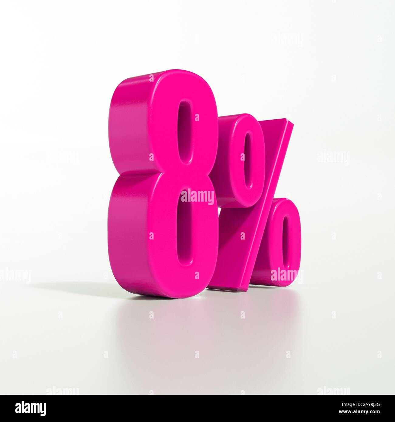 8 Percent Pink Sign Stock Photo - Alamy