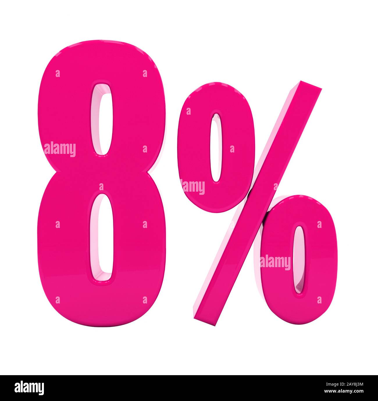 8 Percent Pink Sign Stock Photo - Alamy