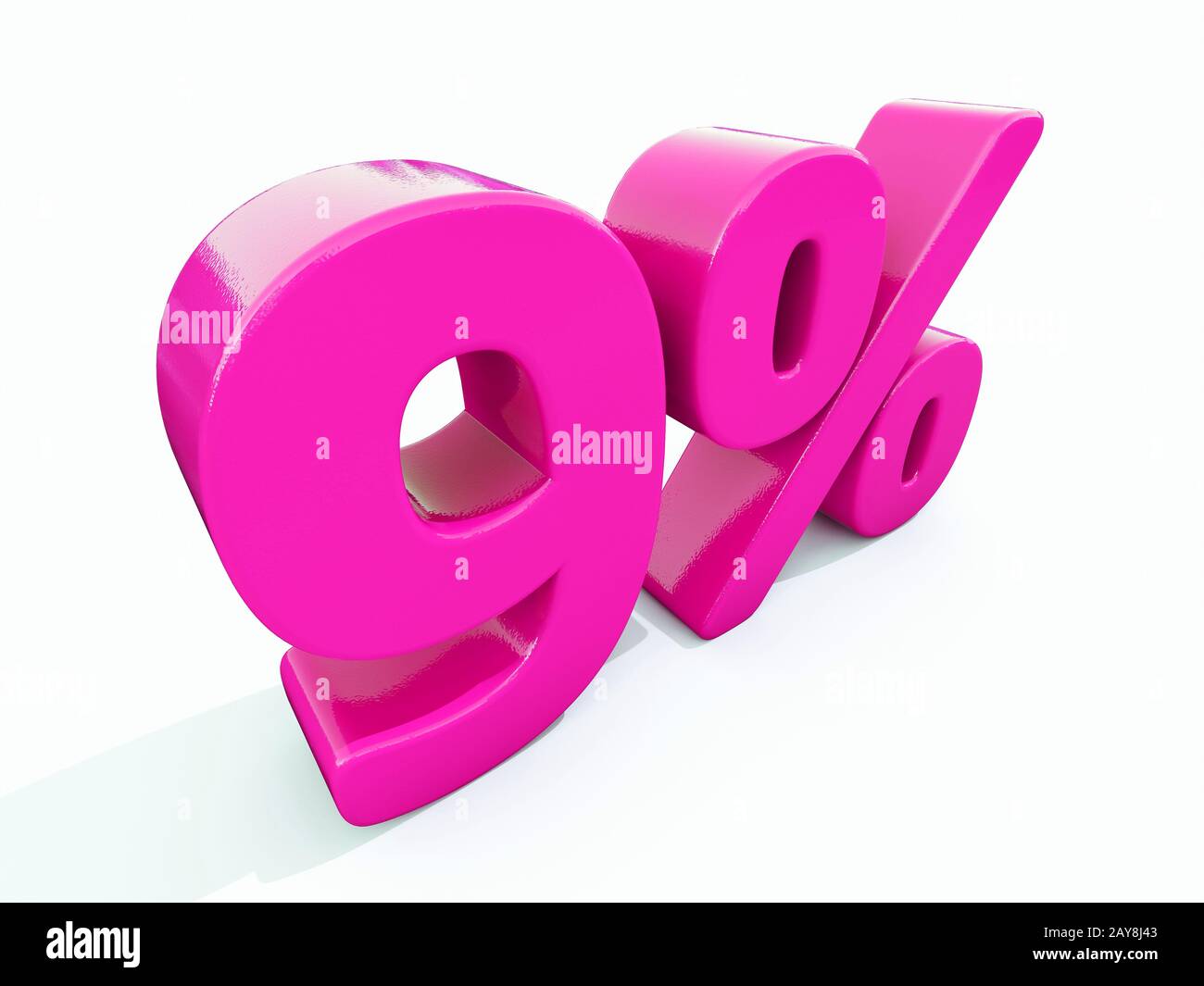 9 Percent Pink Sign Stock Photo - Alamy