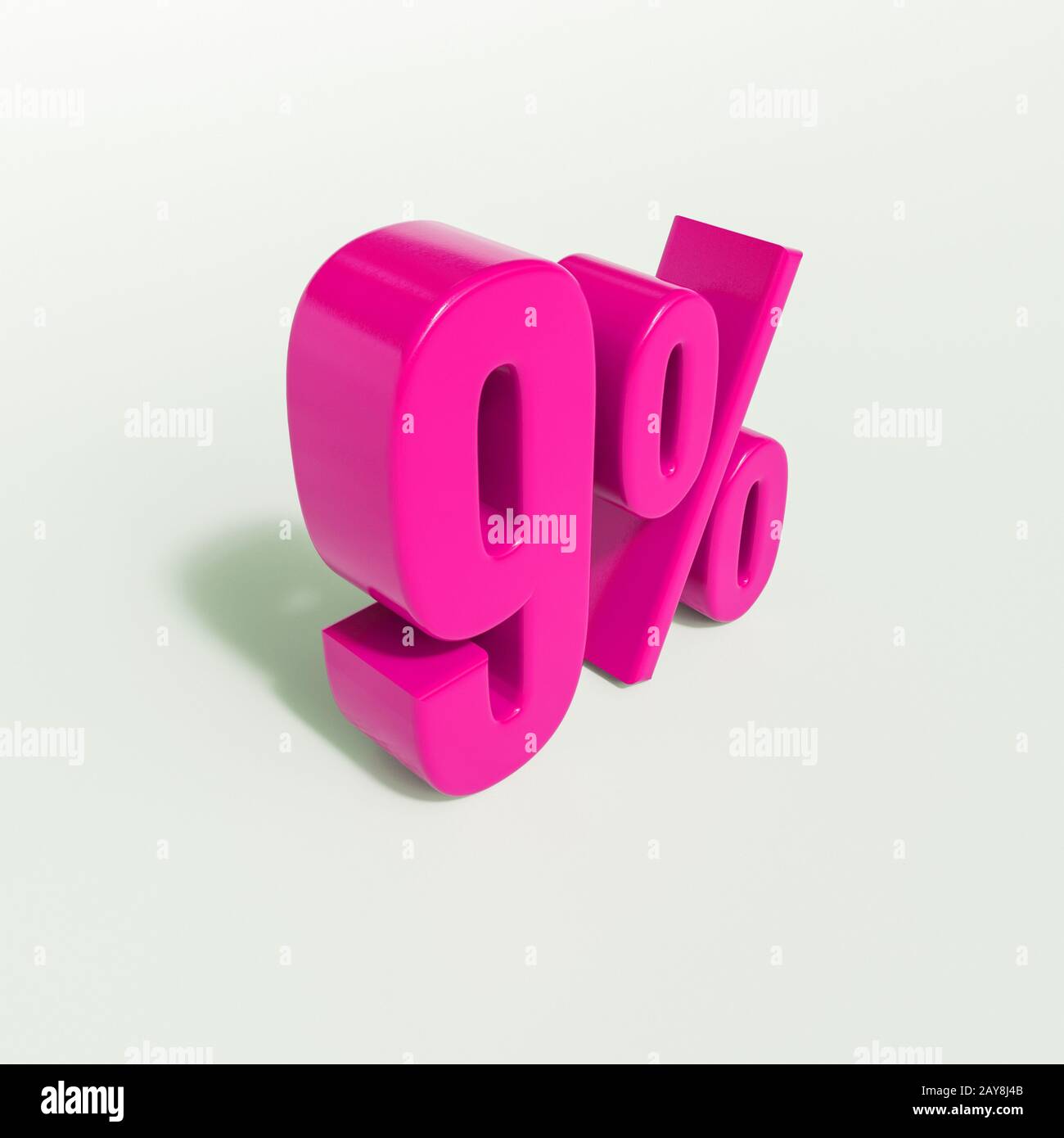 9 Percent Pink Sign Stock Photo - Alamy