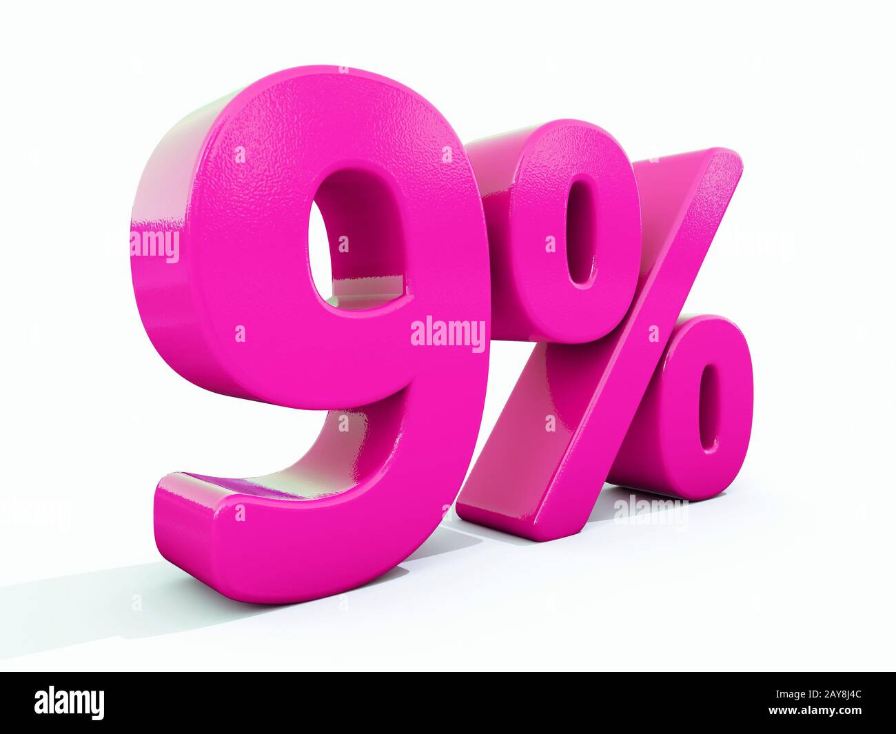 9 Percent Pink Sign Stock Photo - Alamy