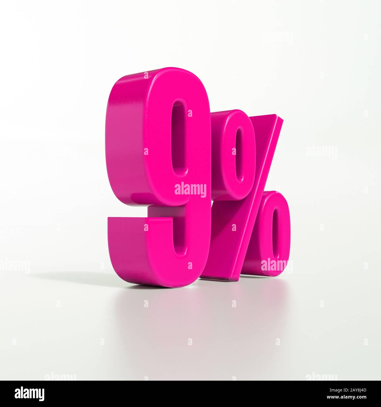 9 Percent Pink Sign Stock Photo - Alamy