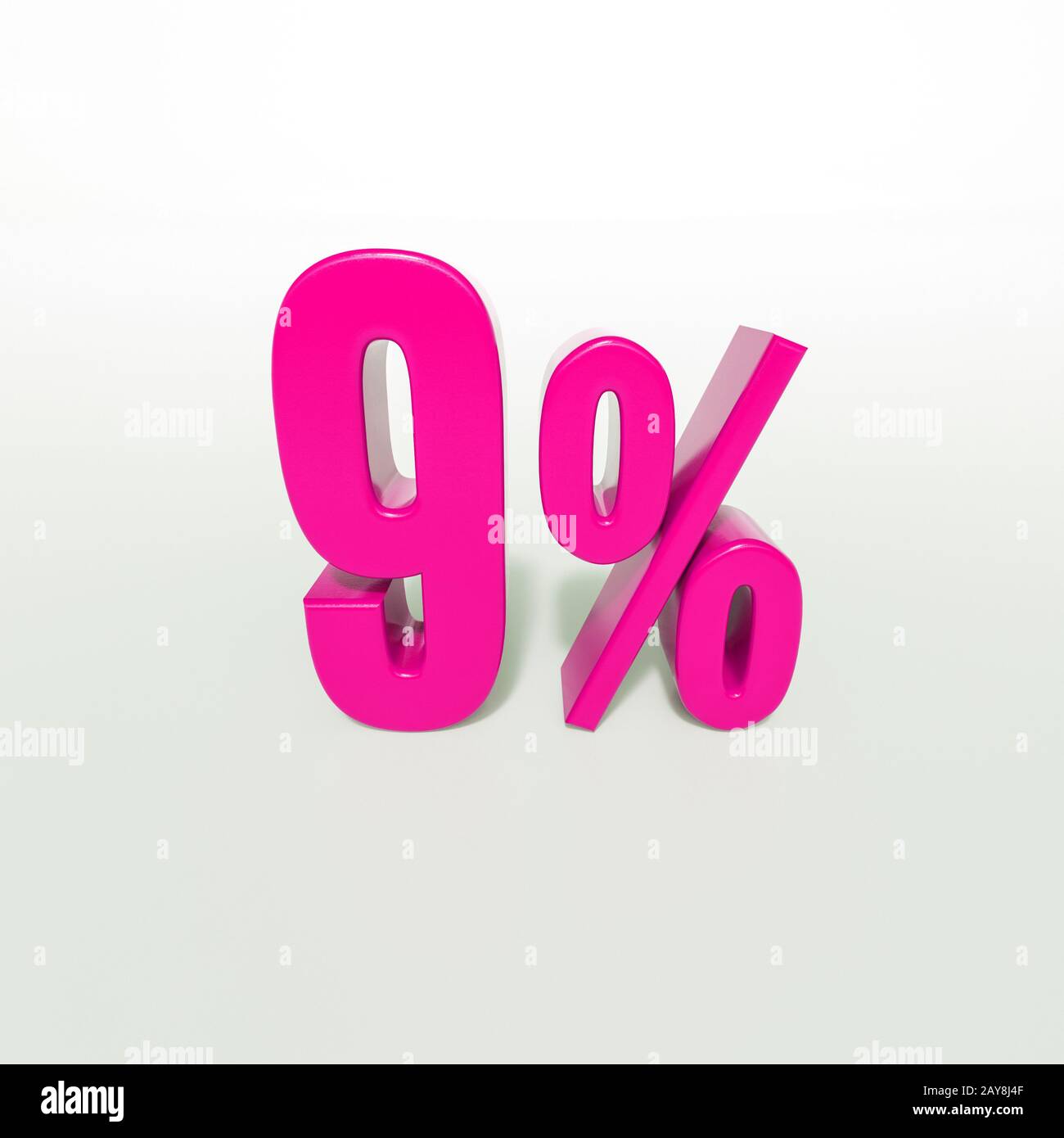 9 Percent Pink Sign Stock Photo - Alamy