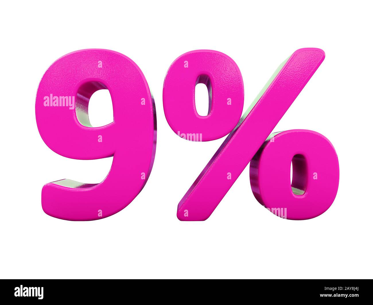 9 Percent Pink Sign Stock Photo - Alamy
