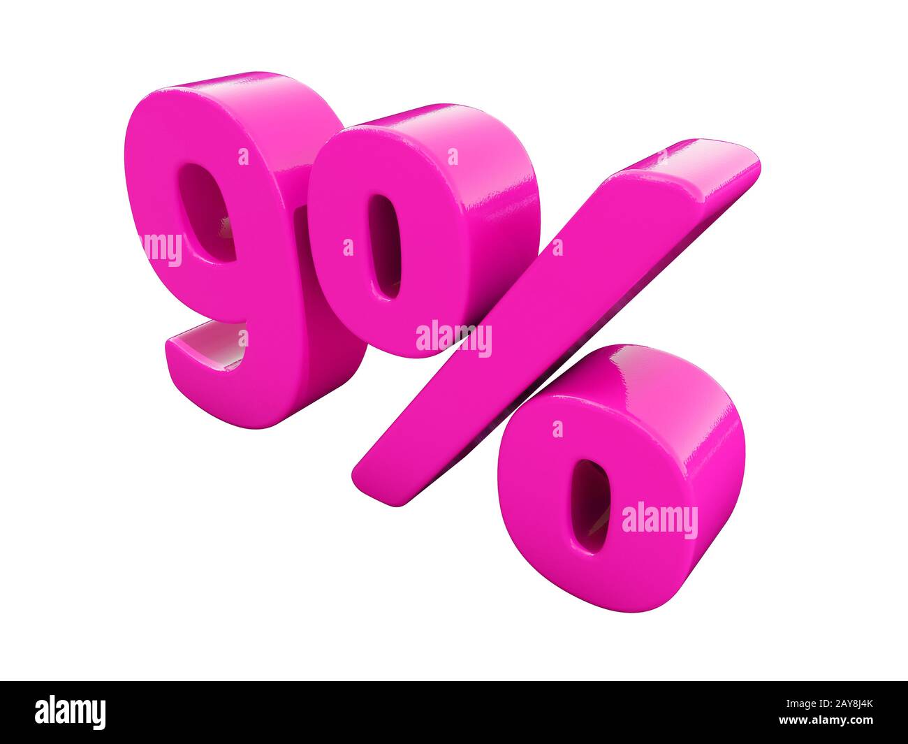 9 Percent Pink Sign Stock Photo - Alamy