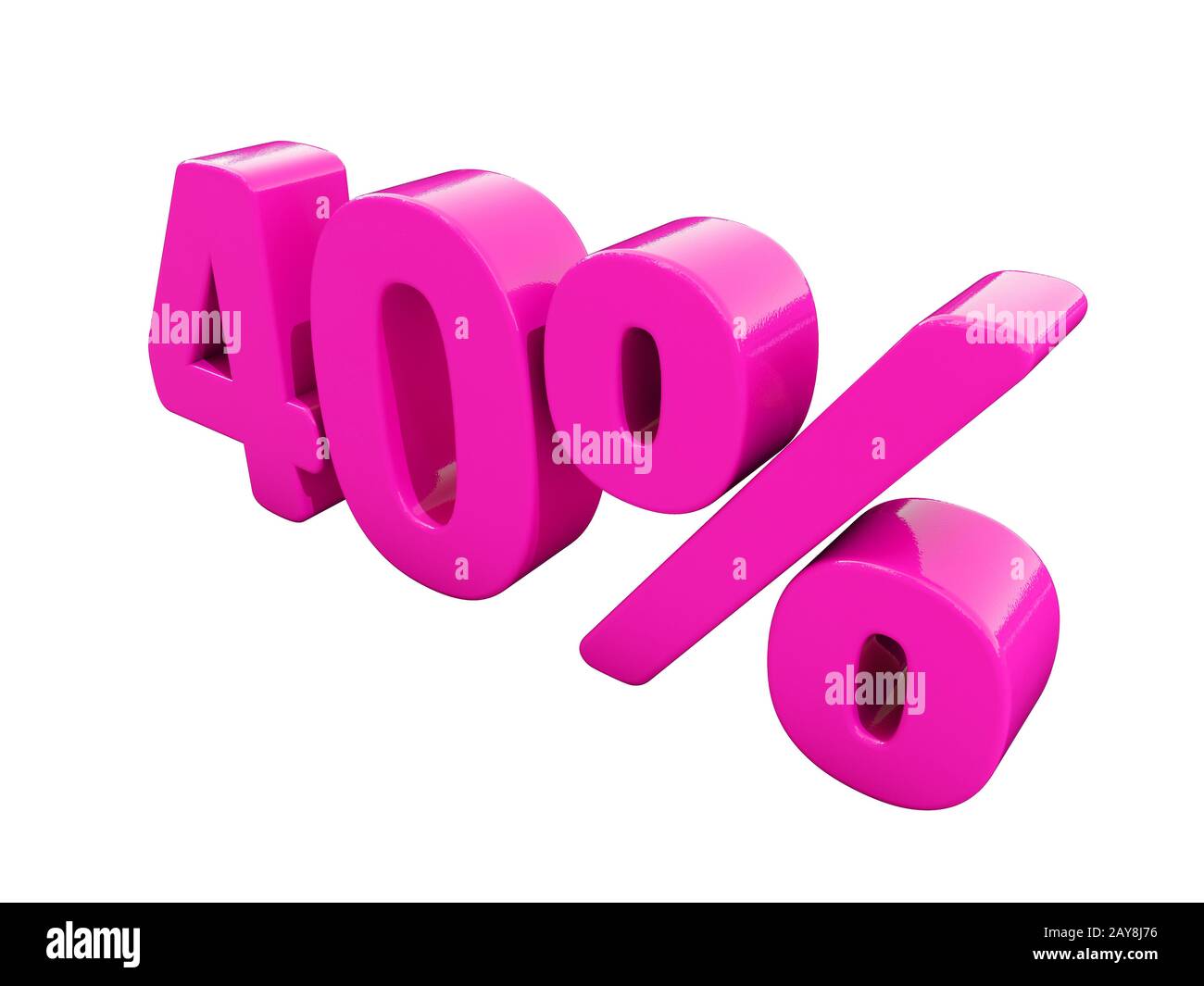 40 Percent Pink Sign Stock Photo - Alamy