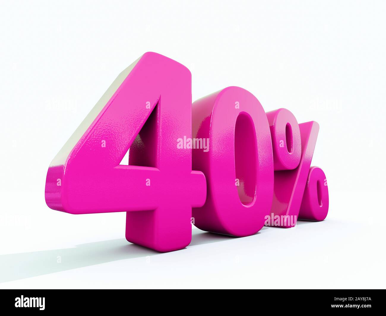 40 Percent Pink Sign Stock Photo - Alamy