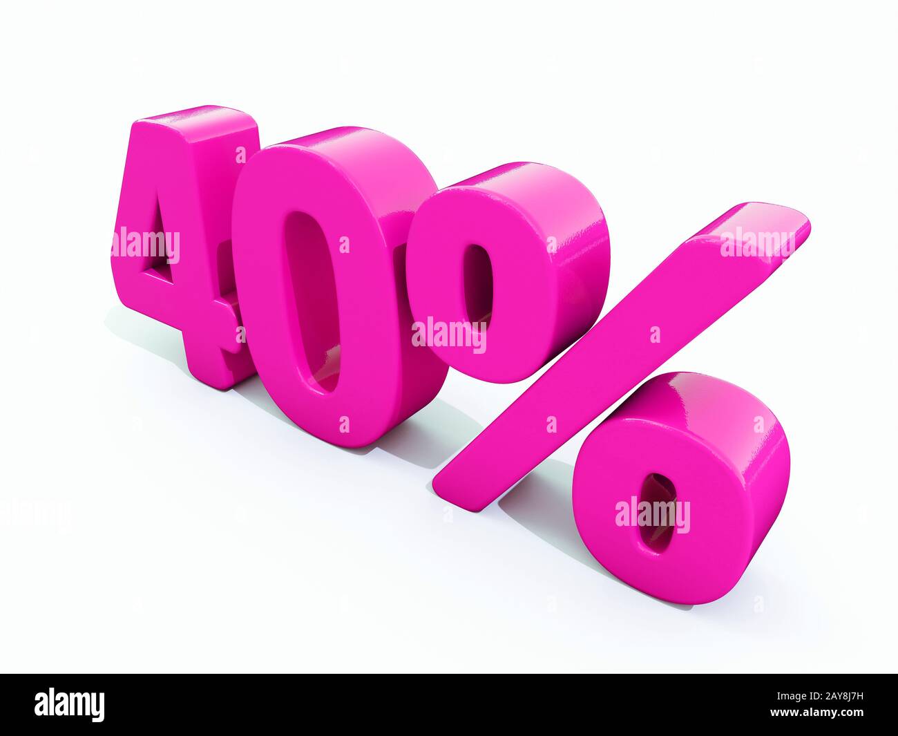 40 Percent Pink Sign Stock Photo - Alamy