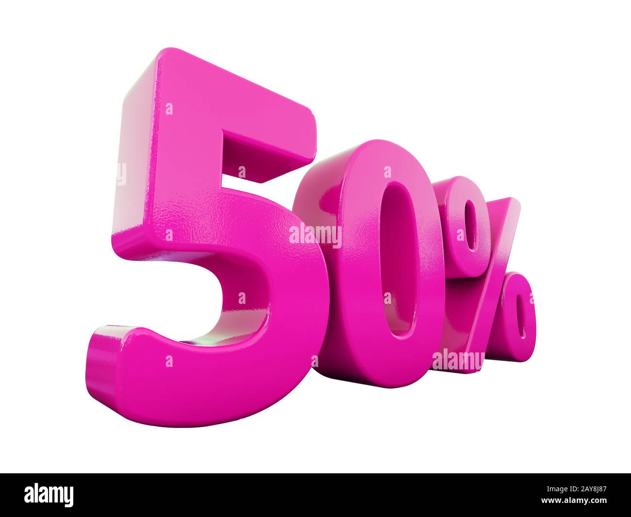 50 Percent Pink Sign Stock Photo - Alamy
