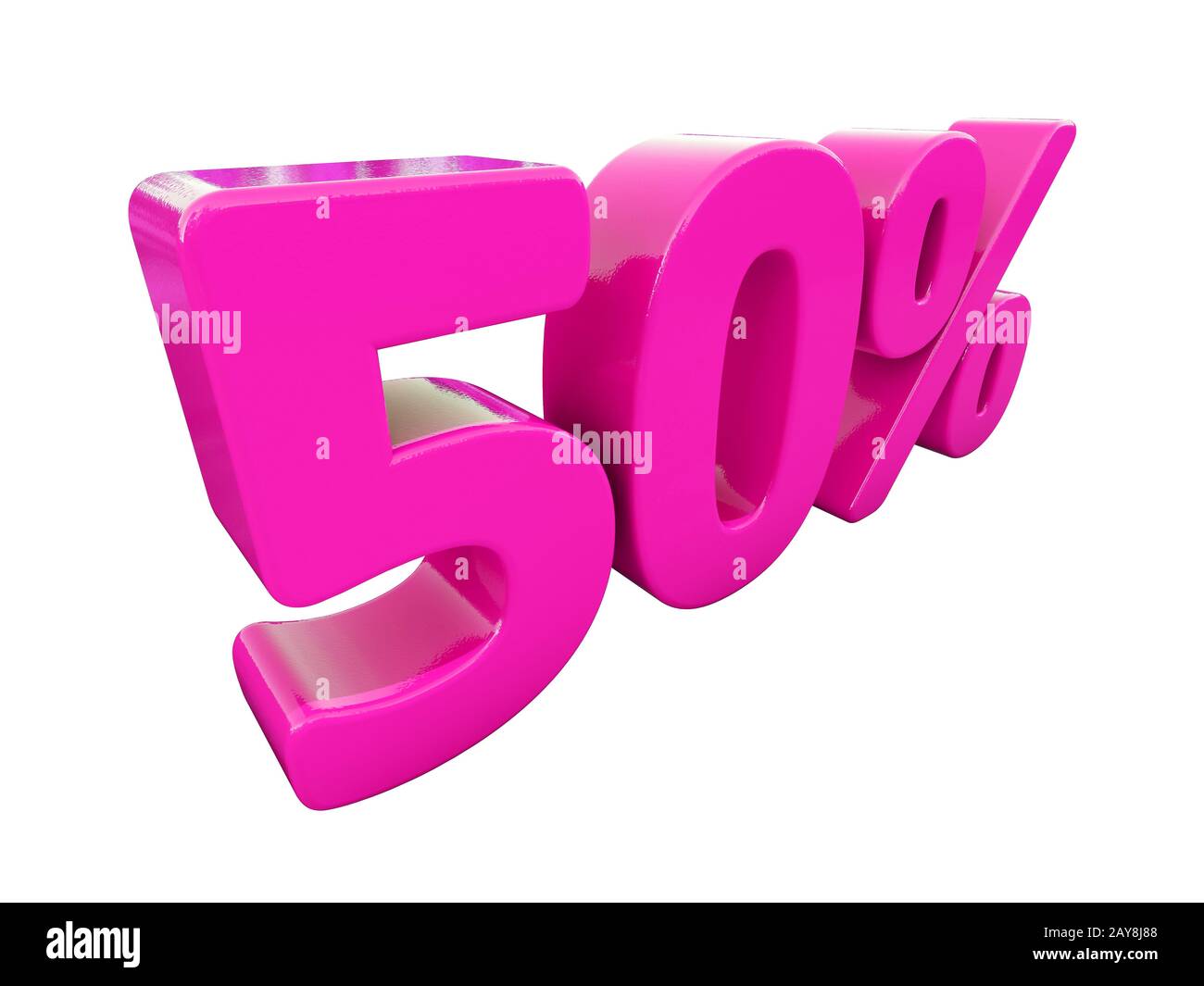 50 Percent Pink Sign Stock Photo - Alamy