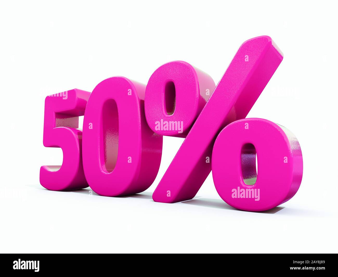 50 Percent Pink Sign Stock Photo - Alamy