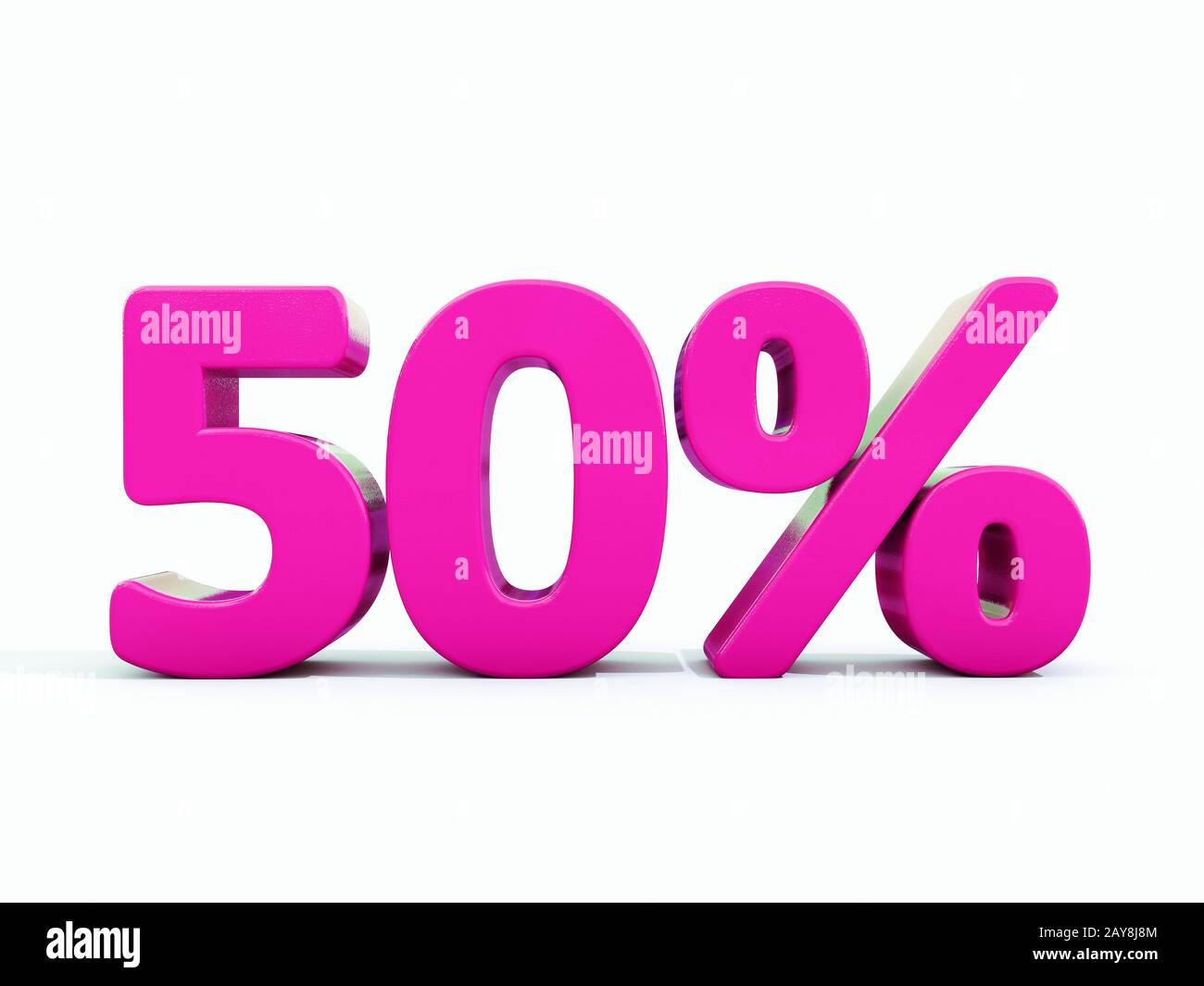 50 Percent Pink Sign Stock Photo - Alamy