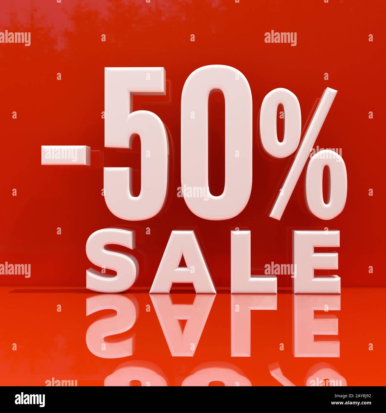 Save 50 percent sign hi-res stock photography and images - Alamy