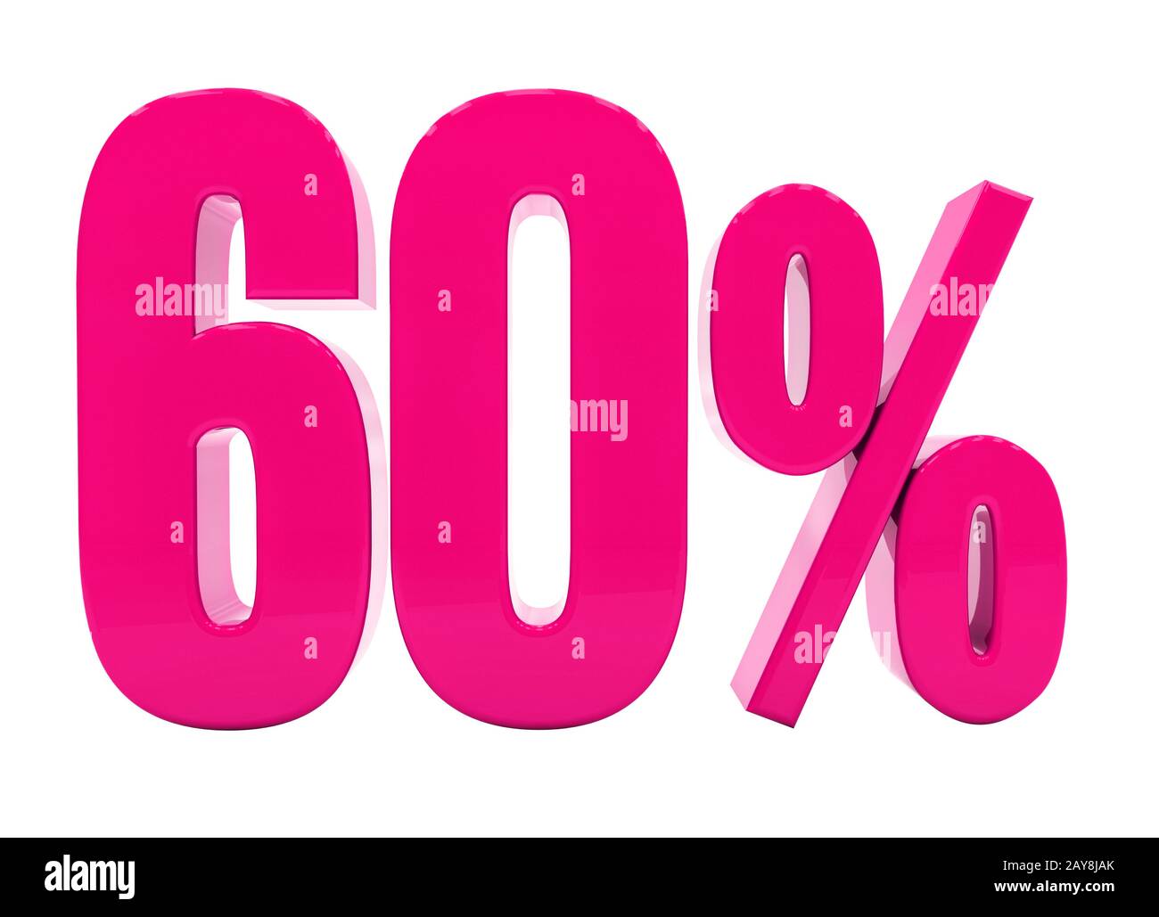 60 Percent Pink Sign Stock Photo - Alamy