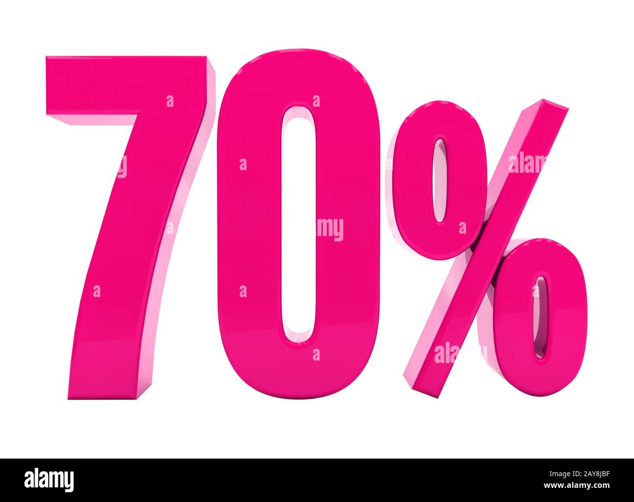 70 Percent Pink Sign Stock Photo - Alamy
