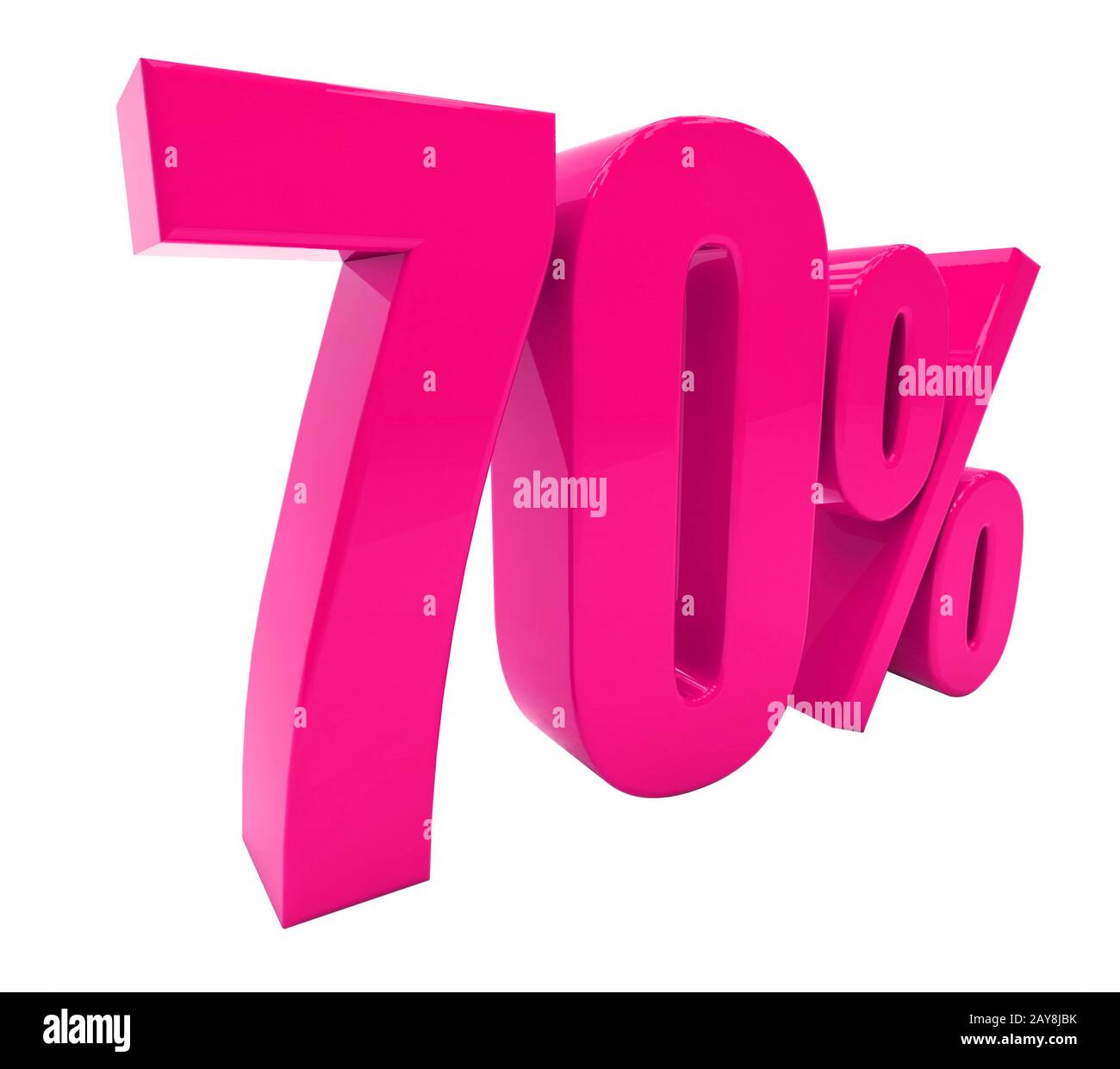 70 Percent Pink Sign Stock Photo - Alamy