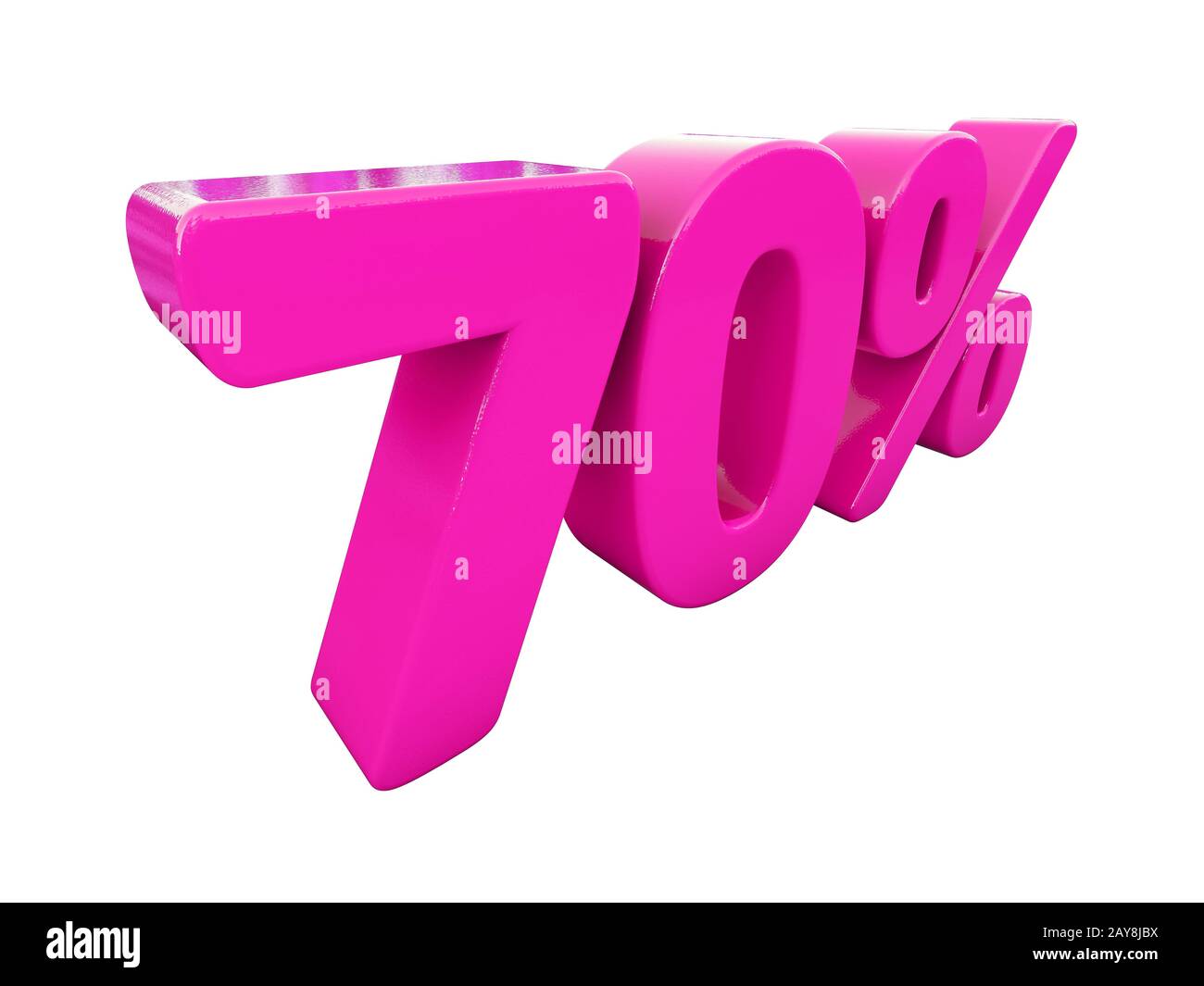 70 Percent Pink Sign Stock Photo - Alamy
