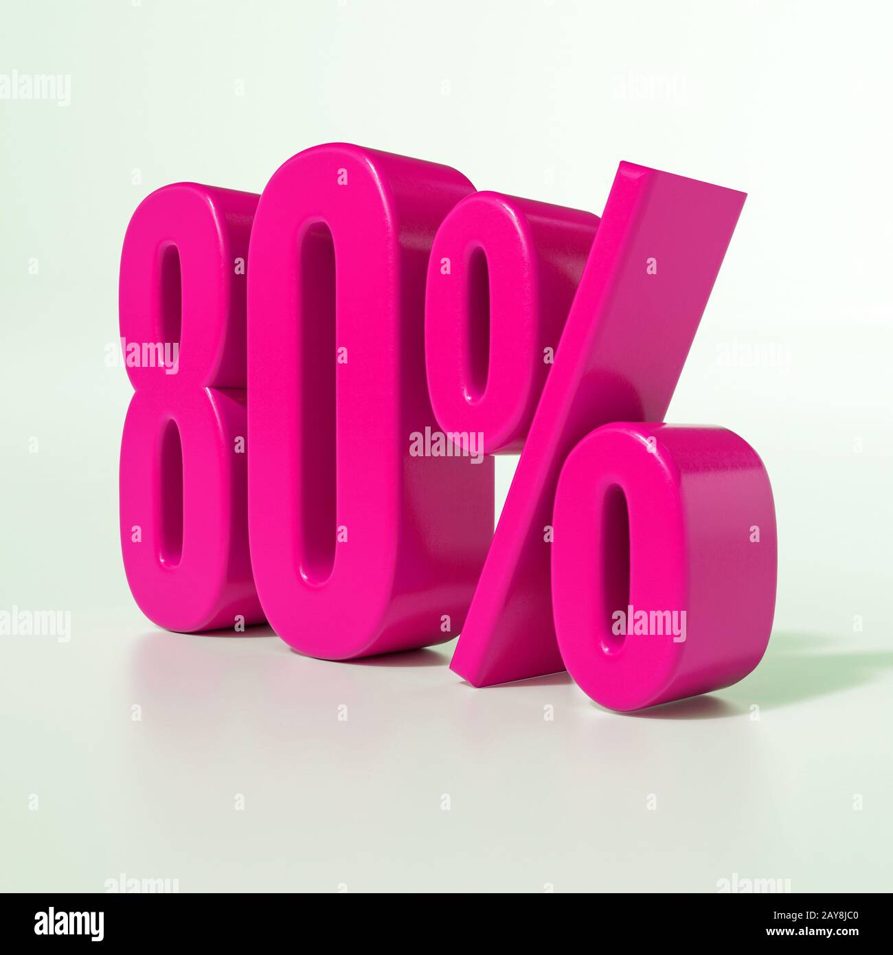 80 Percent Pink Sign Stock Photo - Alamy