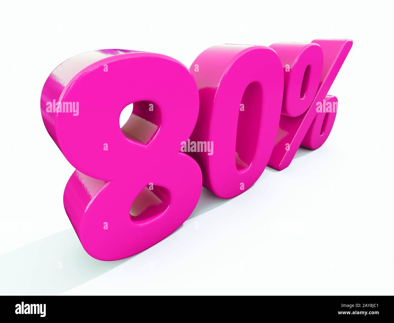 80 Percent Pink Sign Stock Photo - Alamy