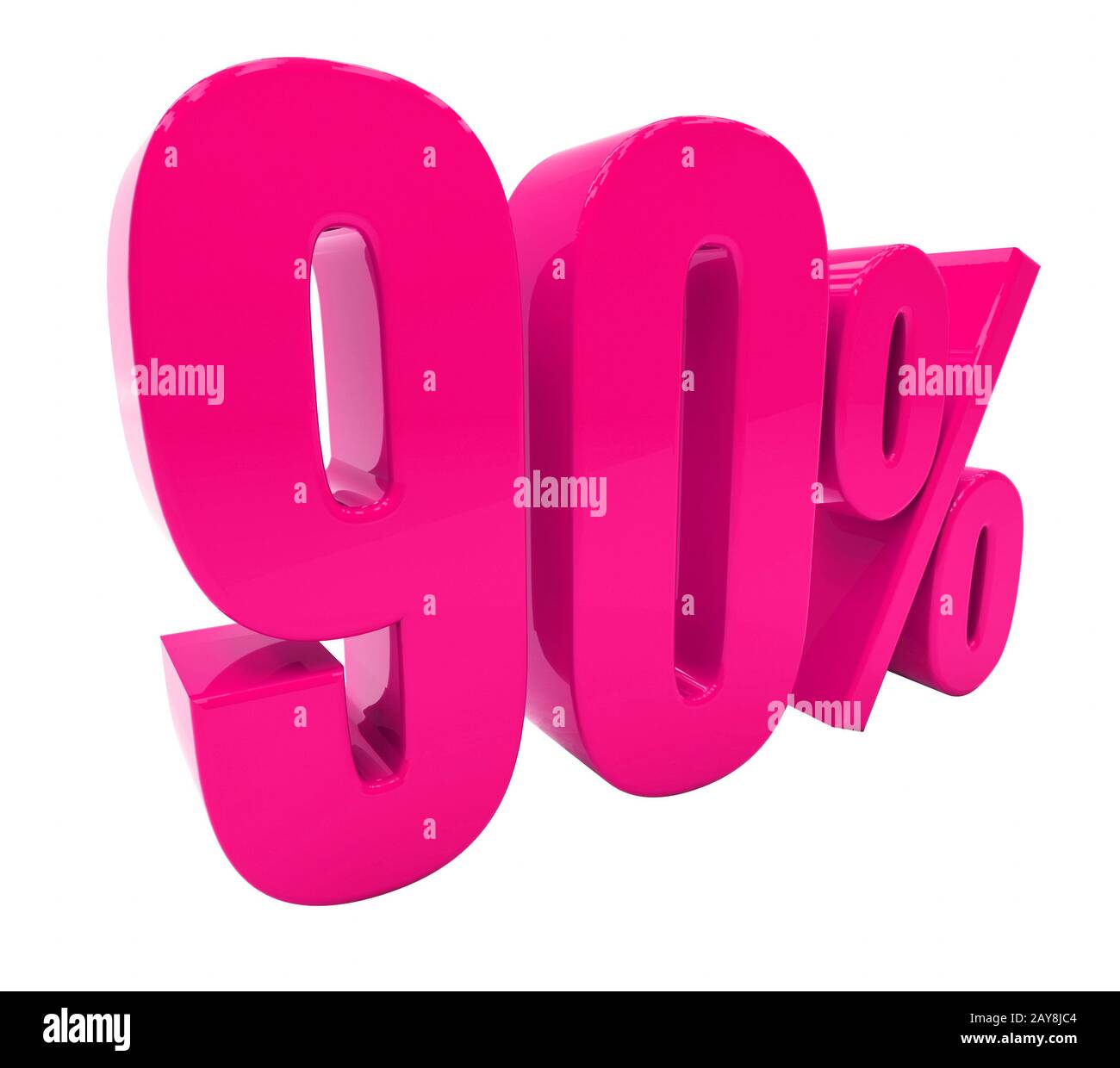 90 Percent Pink Sign Stock Photo - Alamy