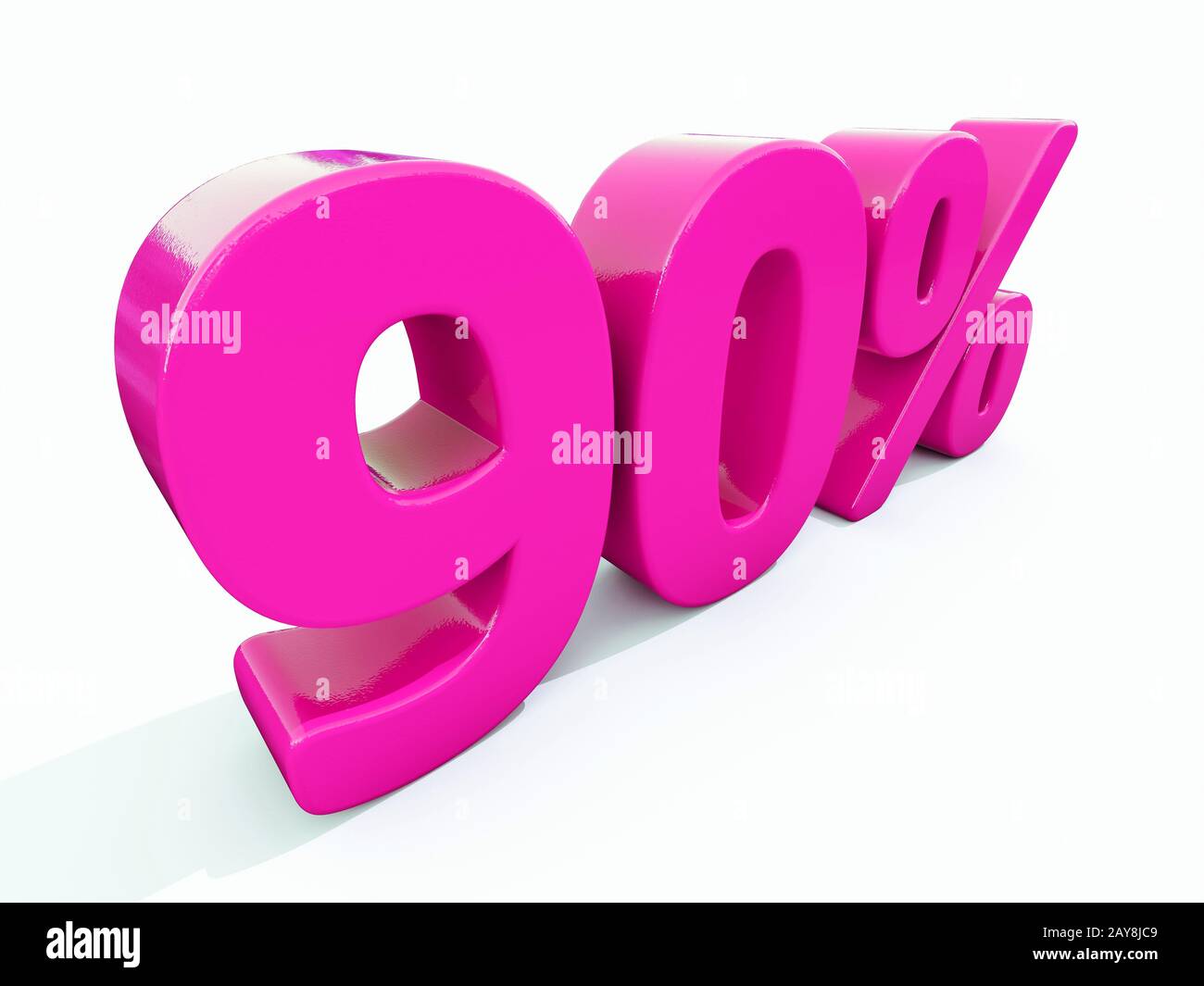 90 Percent Pink Sign Stock Photo - Alamy