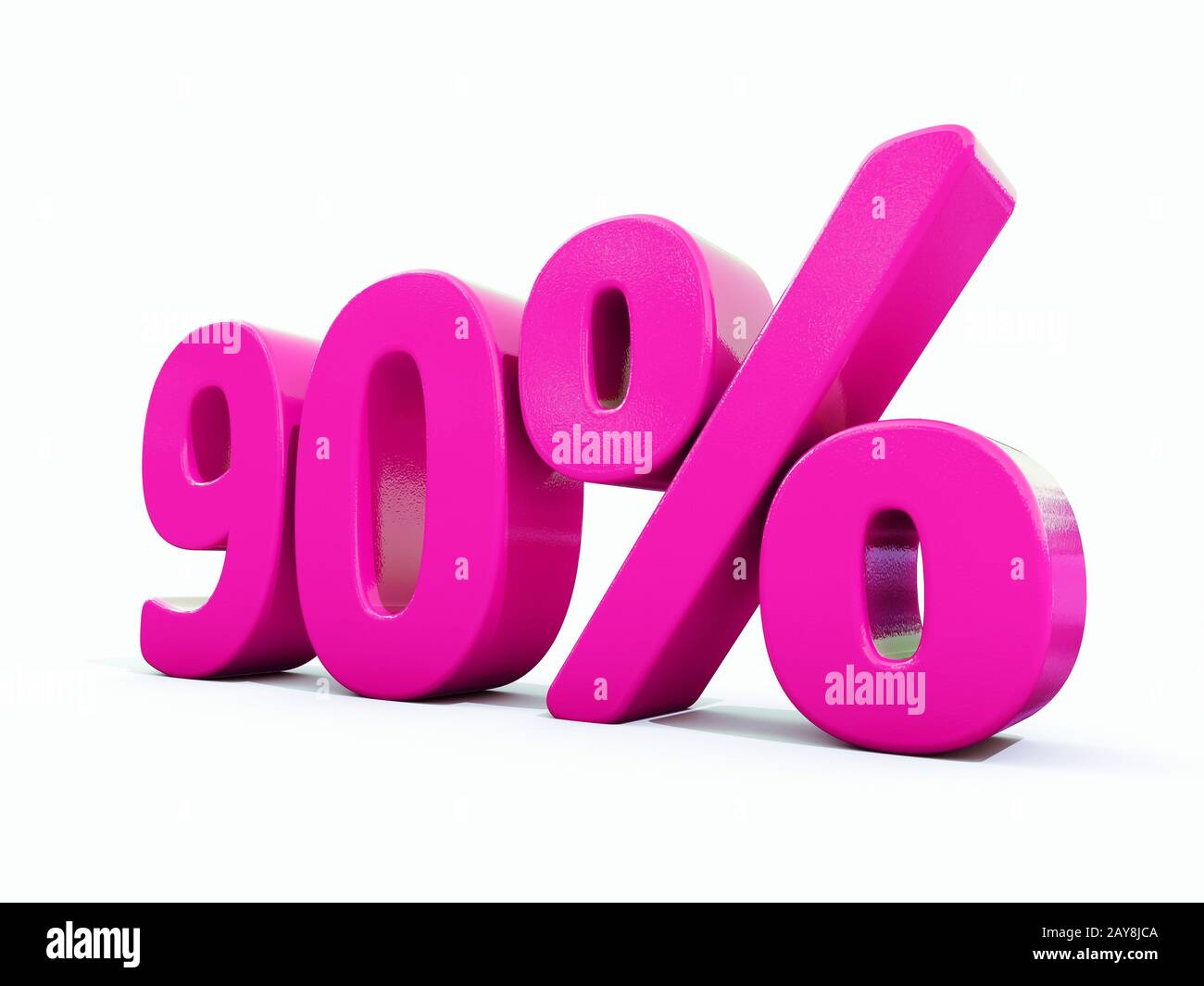 90 Percent Pink Sign Stock Photo - Alamy