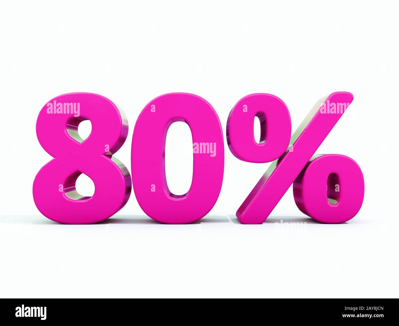 80 Percent Pink Sign Stock Photo - Alamy
