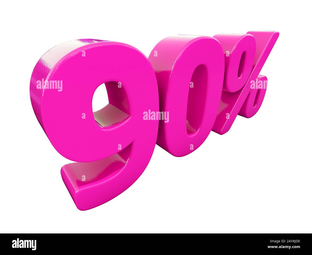 90 Percent Pink Sign Stock Photo - Alamy