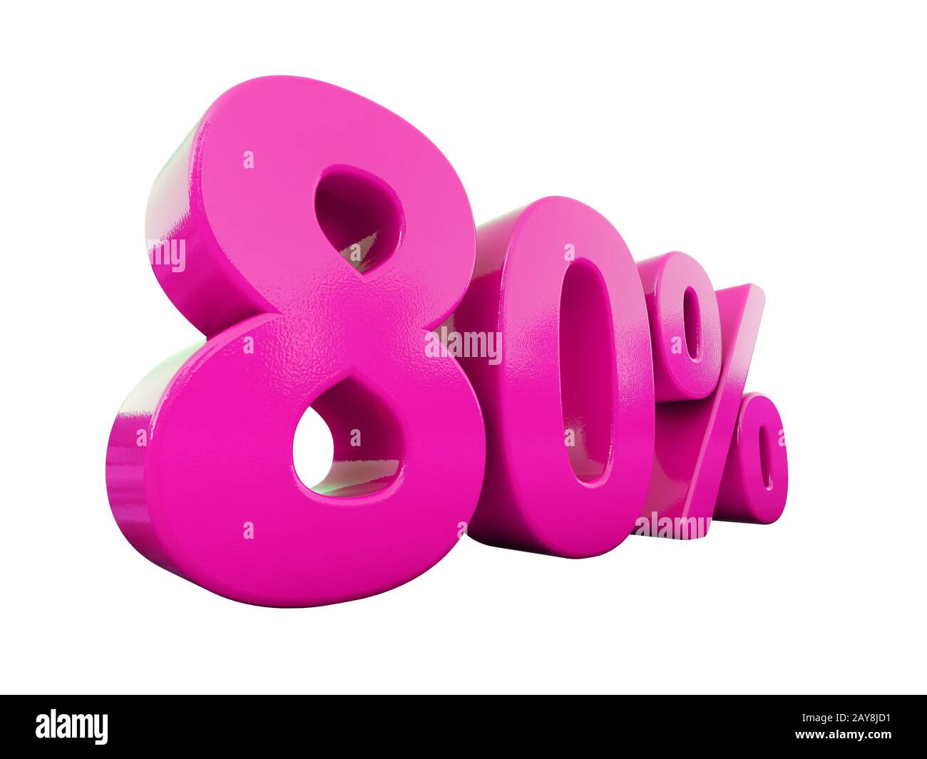 80 Percent Pink Sign Stock Photo - Alamy