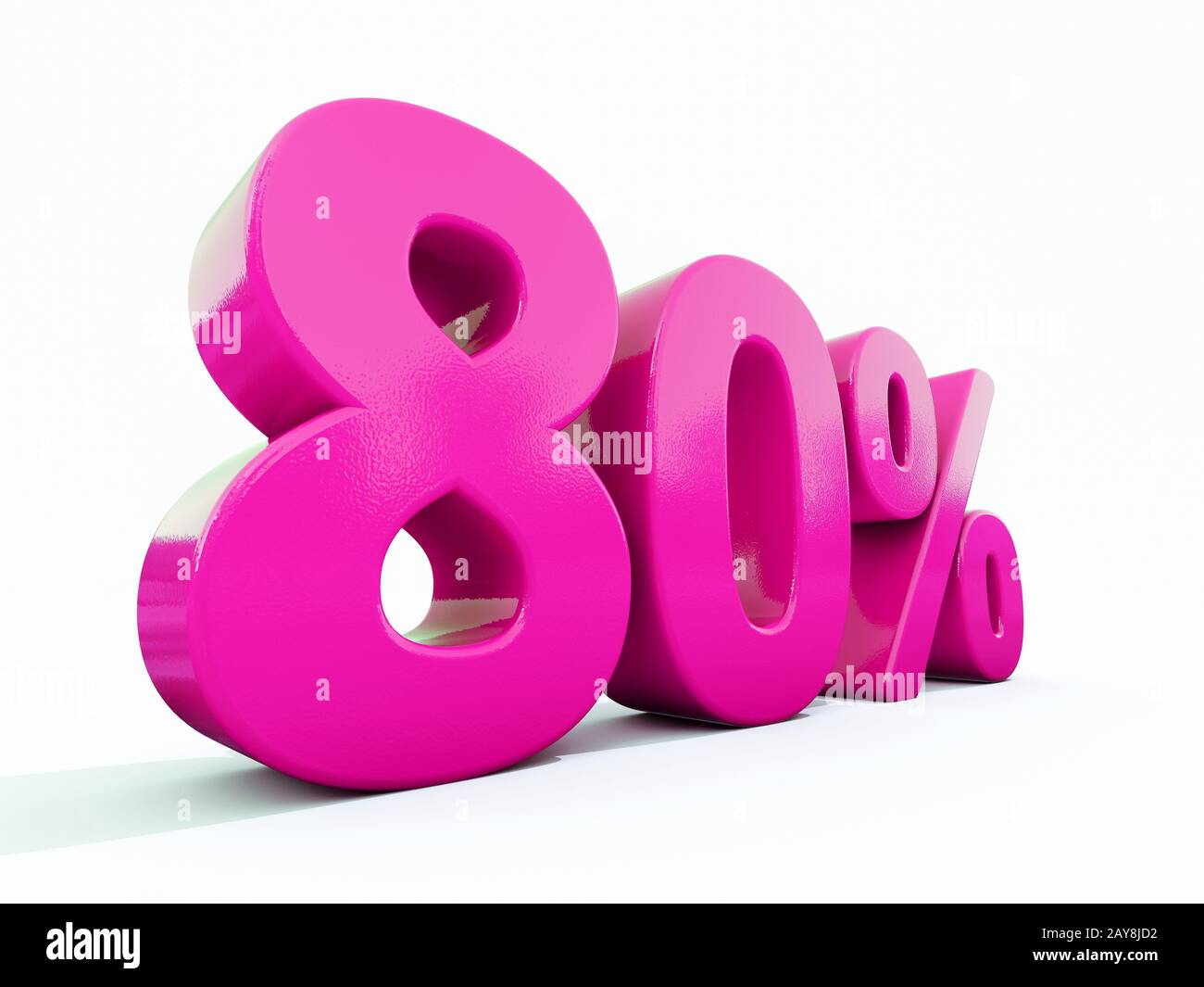 80 Percent Pink Sign Stock Photo - Alamy