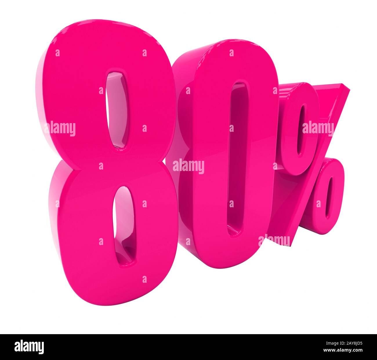 80 Percent Pink Sign Stock Photo - Alamy