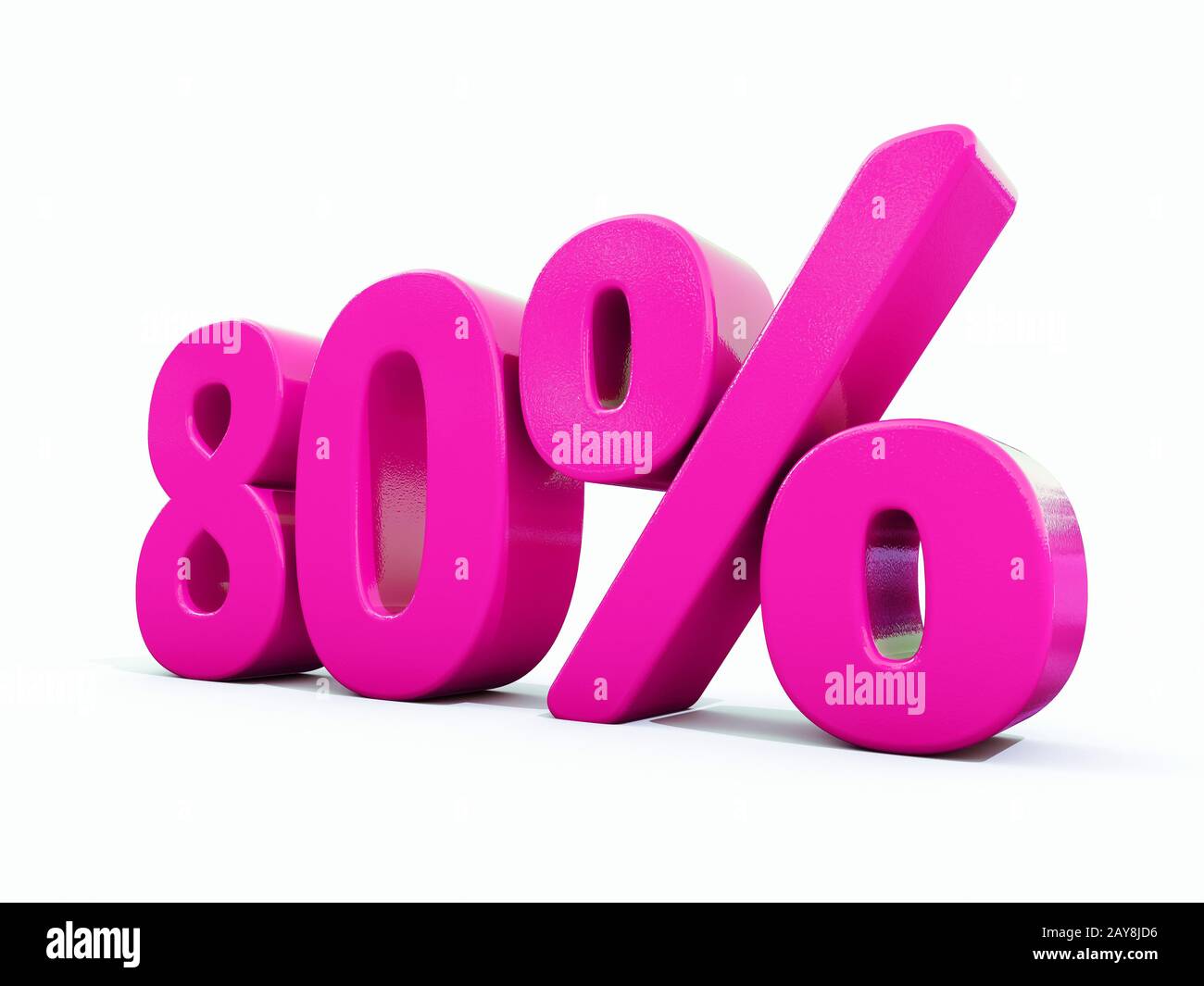 80 Percent Pink Sign Stock Photo - Alamy