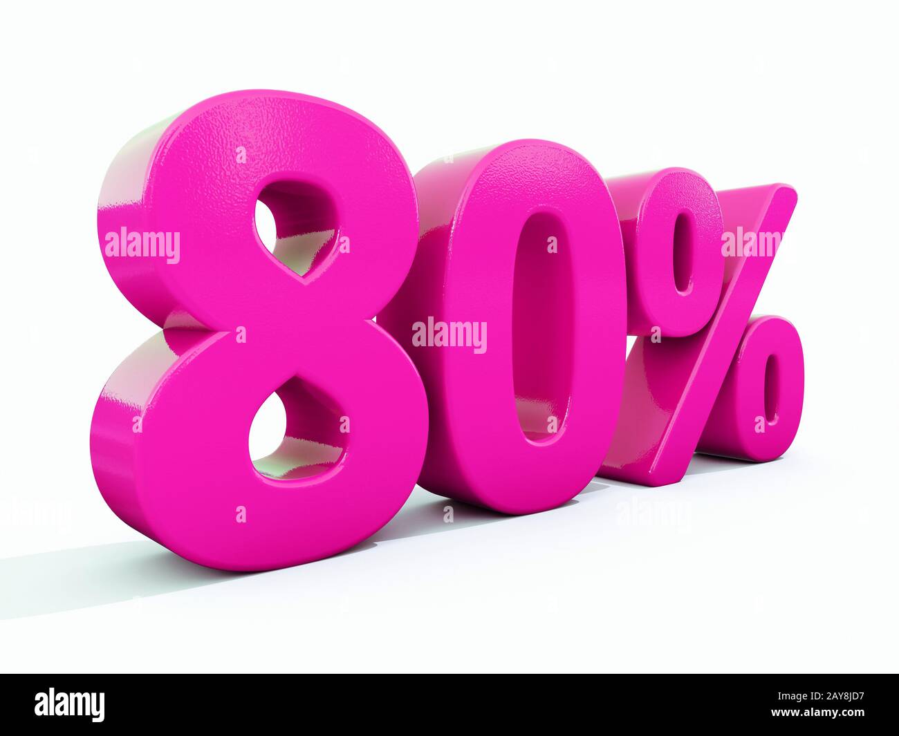 80 Percent Pink Sign Stock Photo - Alamy