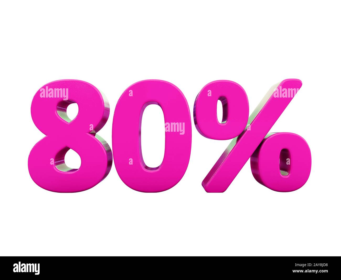 80 Percent Pink Sign Stock Photo - Alamy