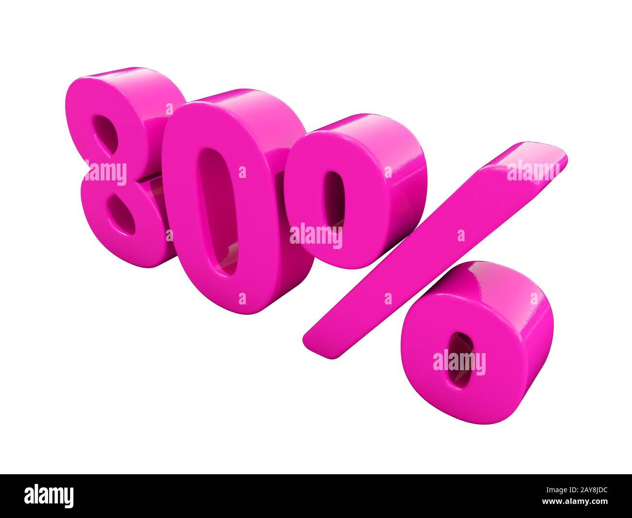 80 Percent Pink Sign Stock Photo - Alamy