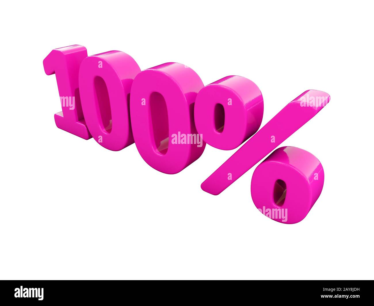 100 Percent Pink Sign Stock Photo - Alamy